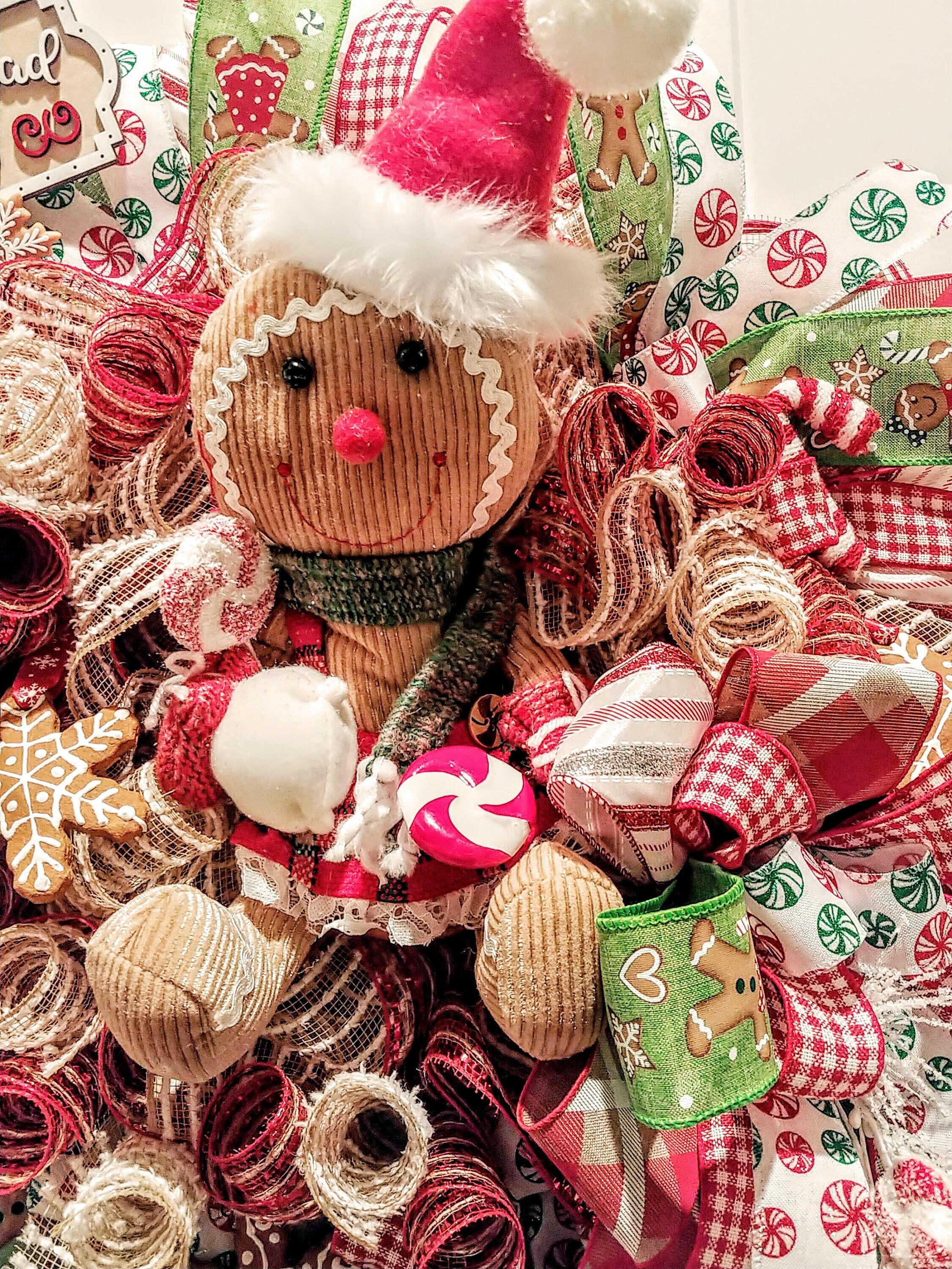 Products :: Gingerbread Wreath, Christmas Decor, Christmas Wreath for ...