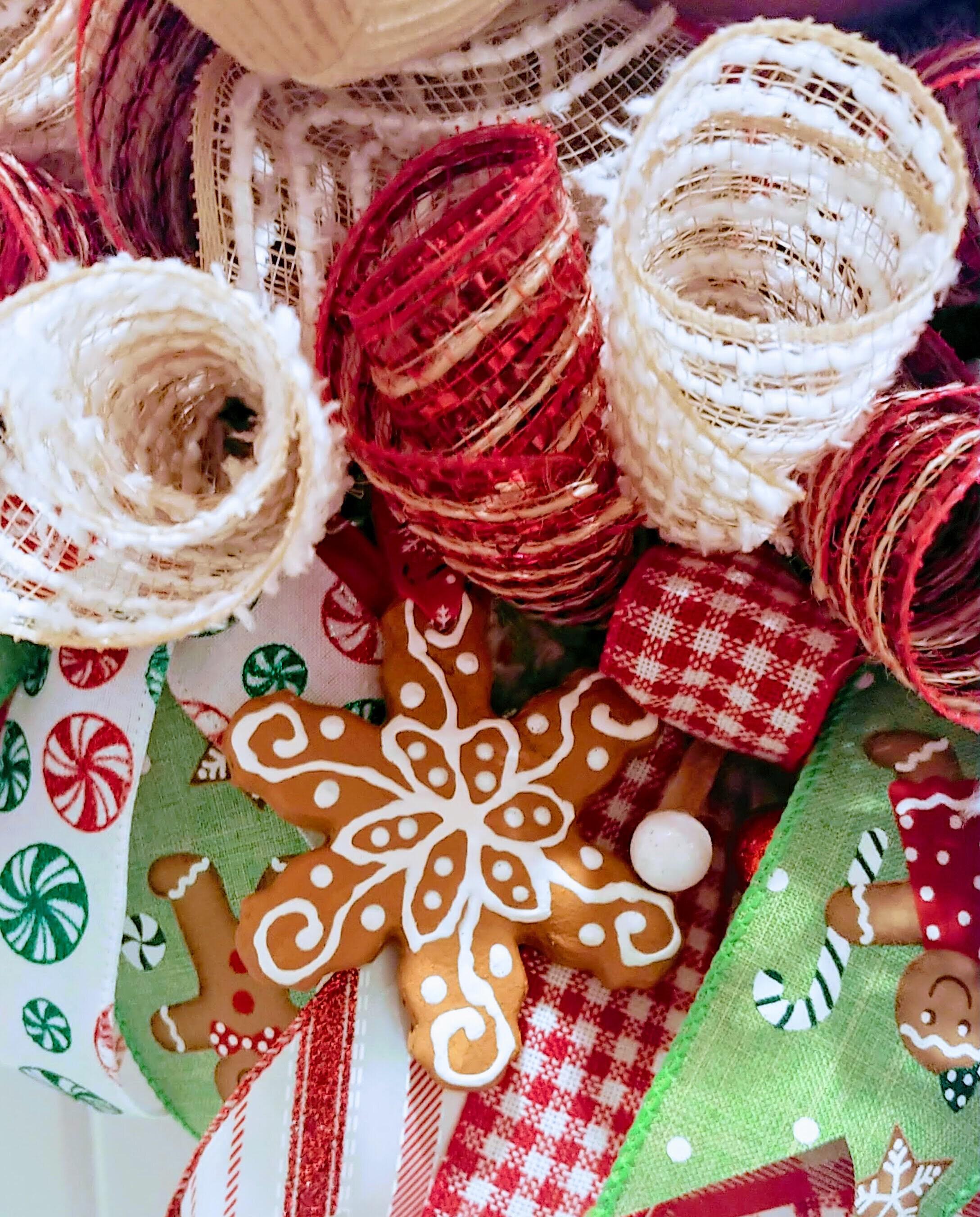 Products :: Gingerbread Wreath, Christmas Decor, Christmas Wreath for ...