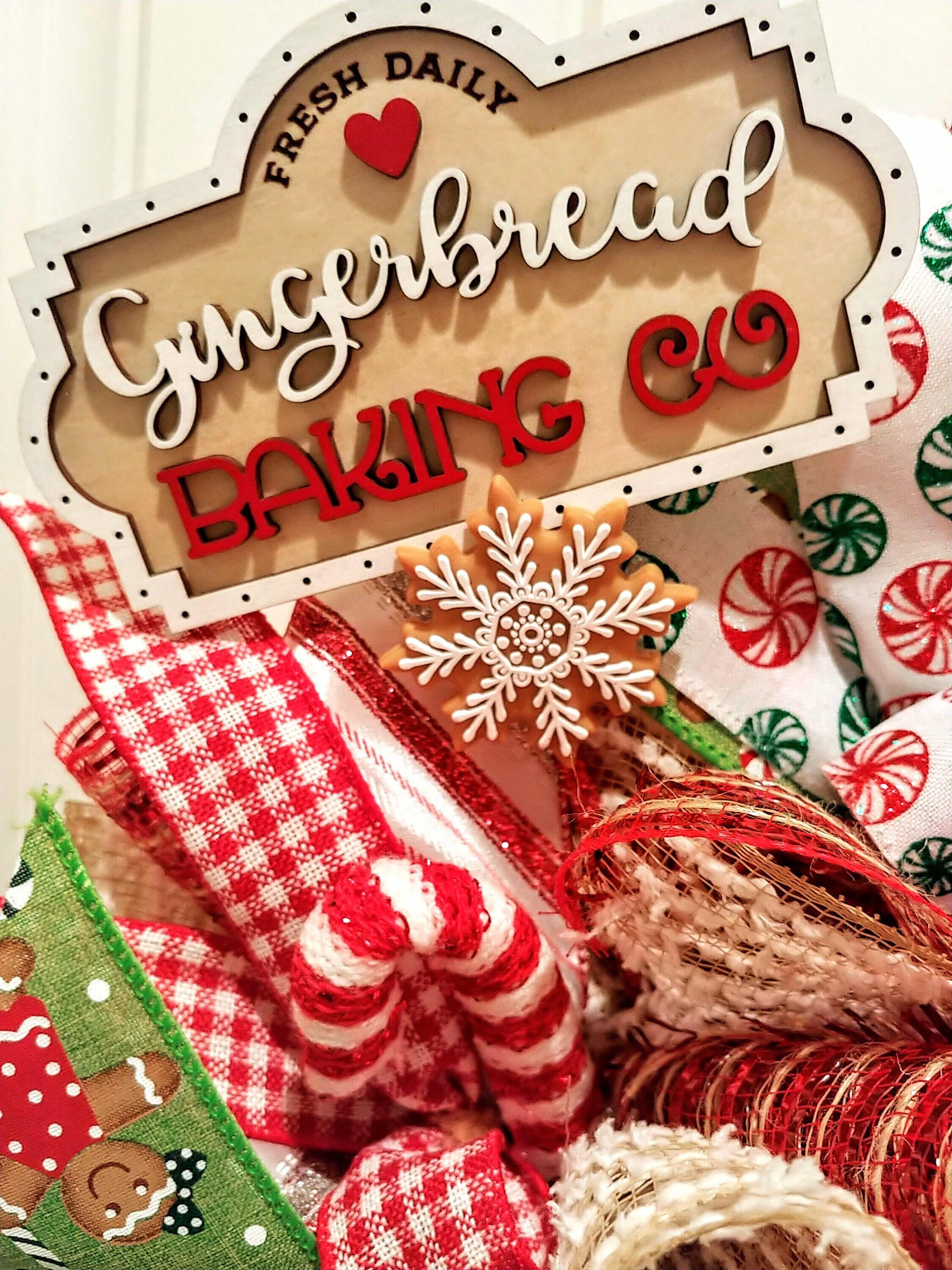 Products :: Gingerbread Wreath, Christmas Decor, Christmas Wreath for ...