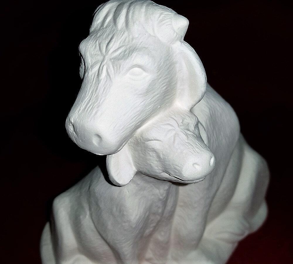 Products :: Unpainted Ceramic Ceramic Bisque COWS Mom and Baby Cow ...