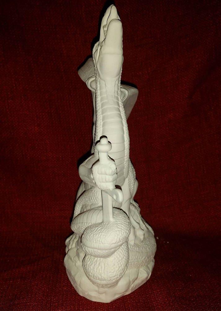 Products :: Unpainted Ceramic War Lord Dragon Holding a Sword - Game of ...