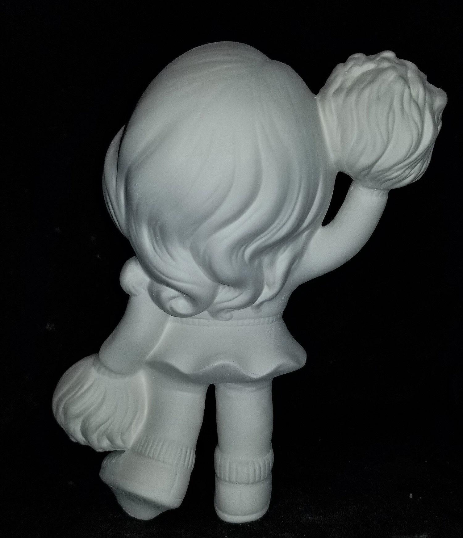 Products :: Unpainted Ceramic Bisque Cheerleader Cheer Leader Unpainted ...