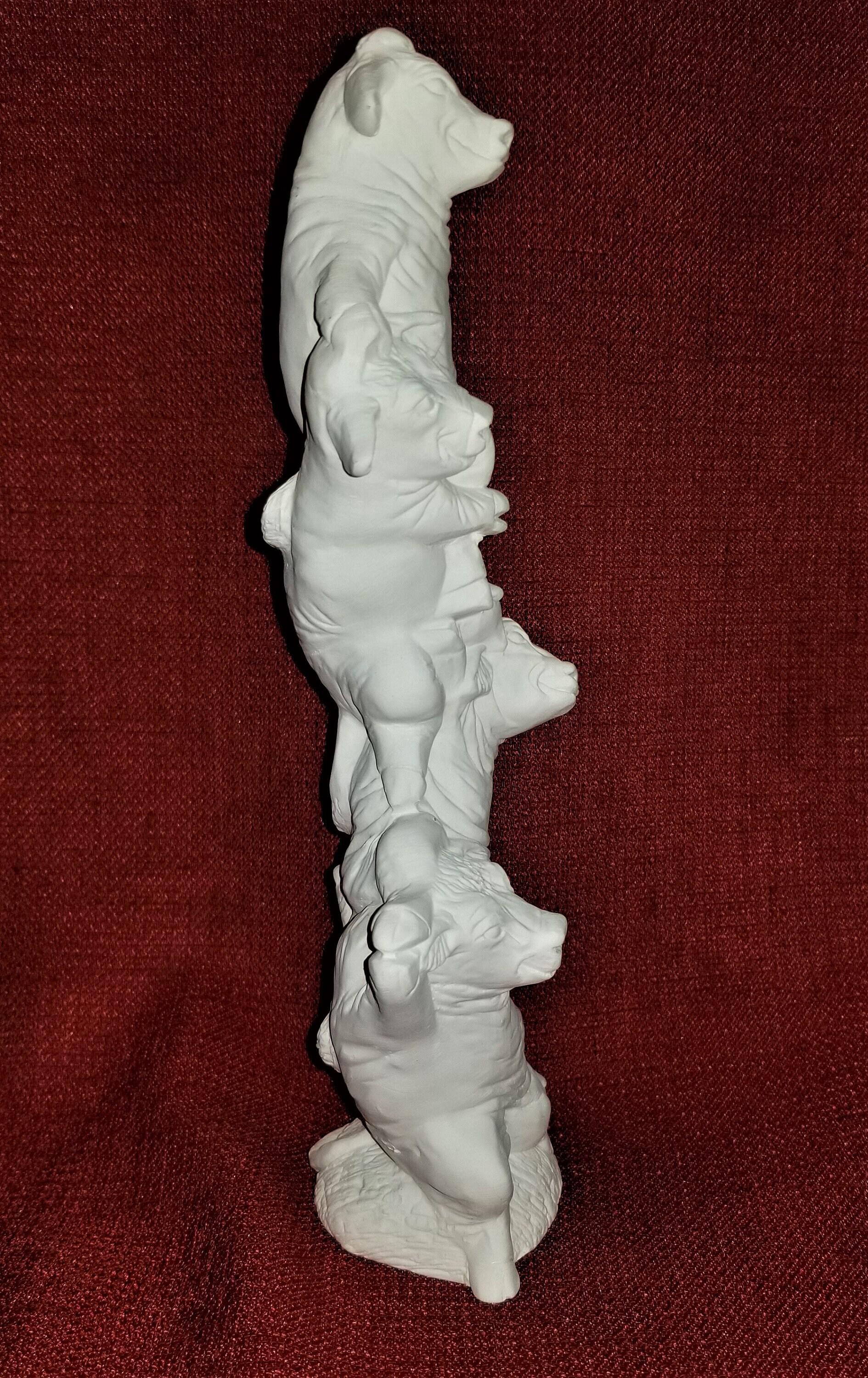 Products :: Unpainted Ceramic Ceramic Bisque Cow Stack Unpainted ...