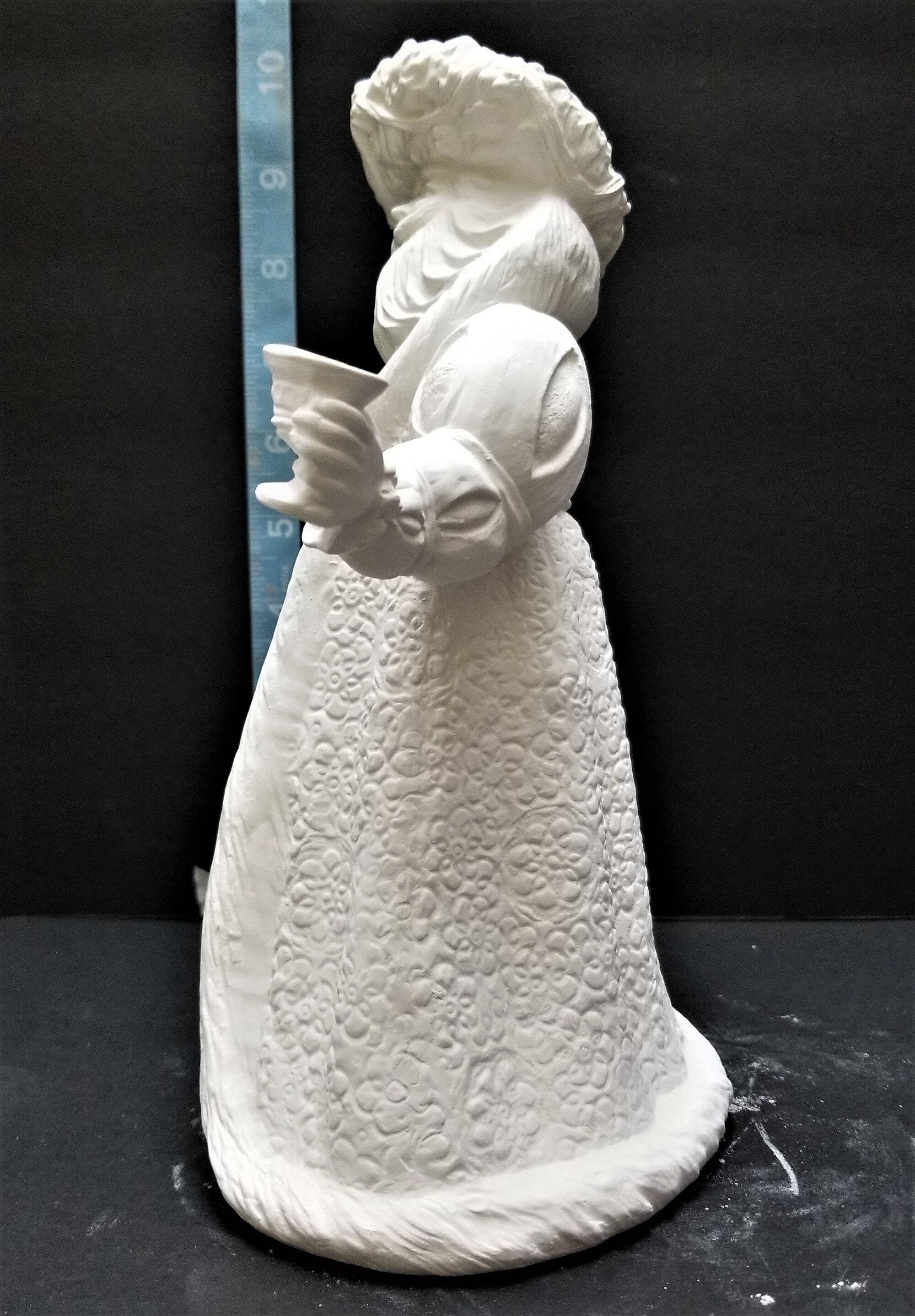 Products :: Unpainted Ceramic Bisque Santa Claus Renaissance with Bag ...
