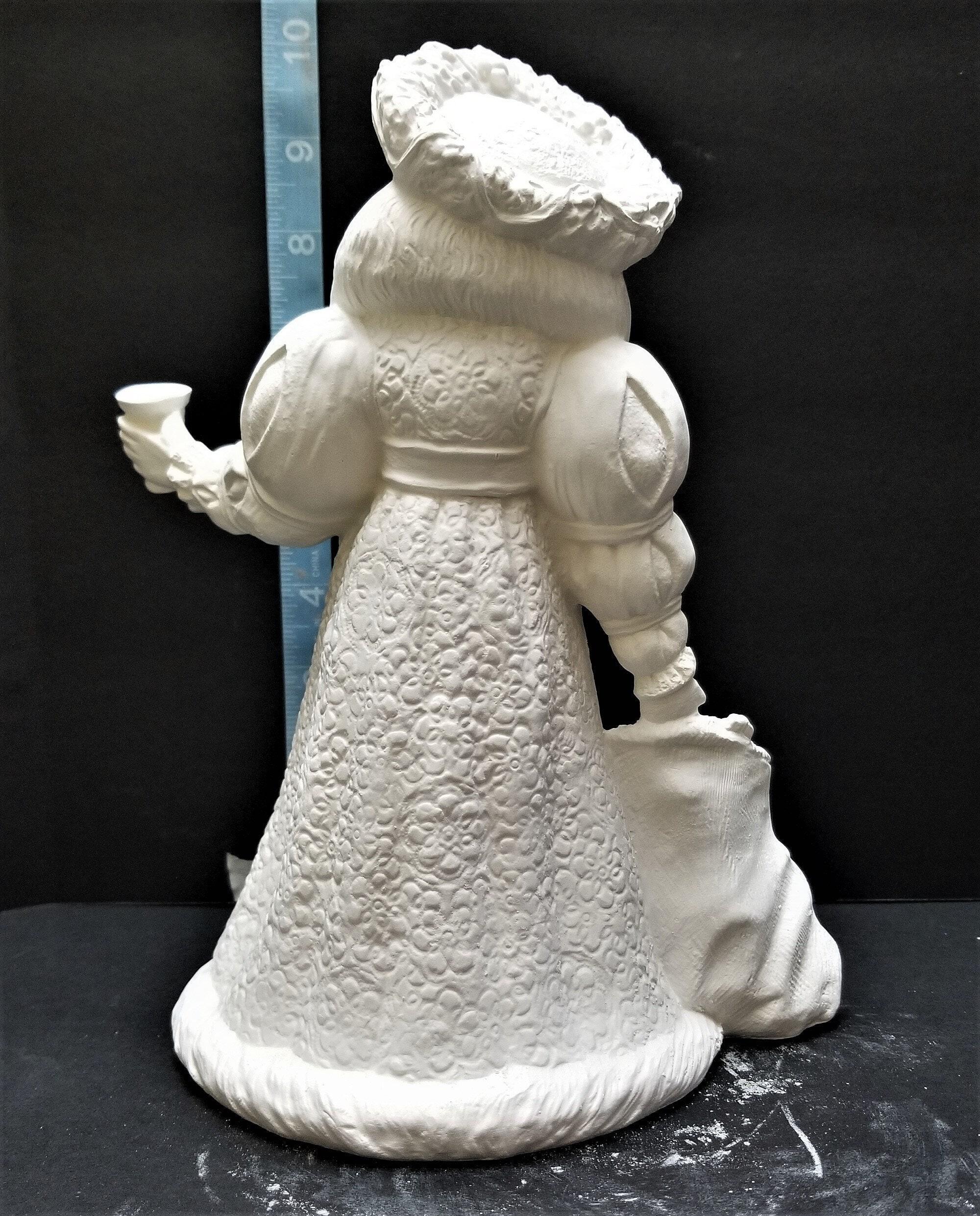 Products :: Unpainted Ceramic Bisque Santa Claus Renaissance with Bag ...