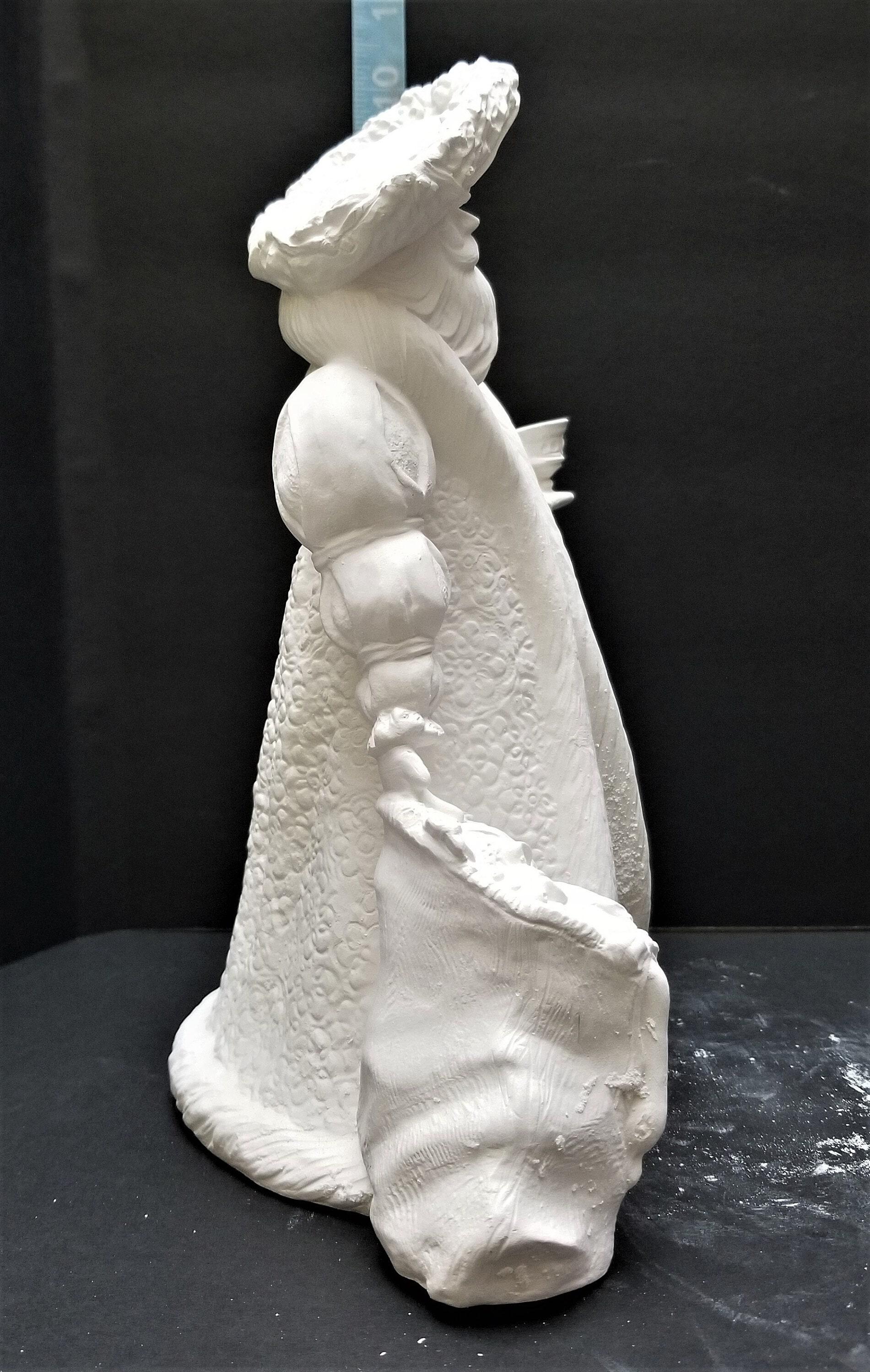 Products :: Unpainted Ceramic Bisque Santa Claus Renaissance with Bag ...