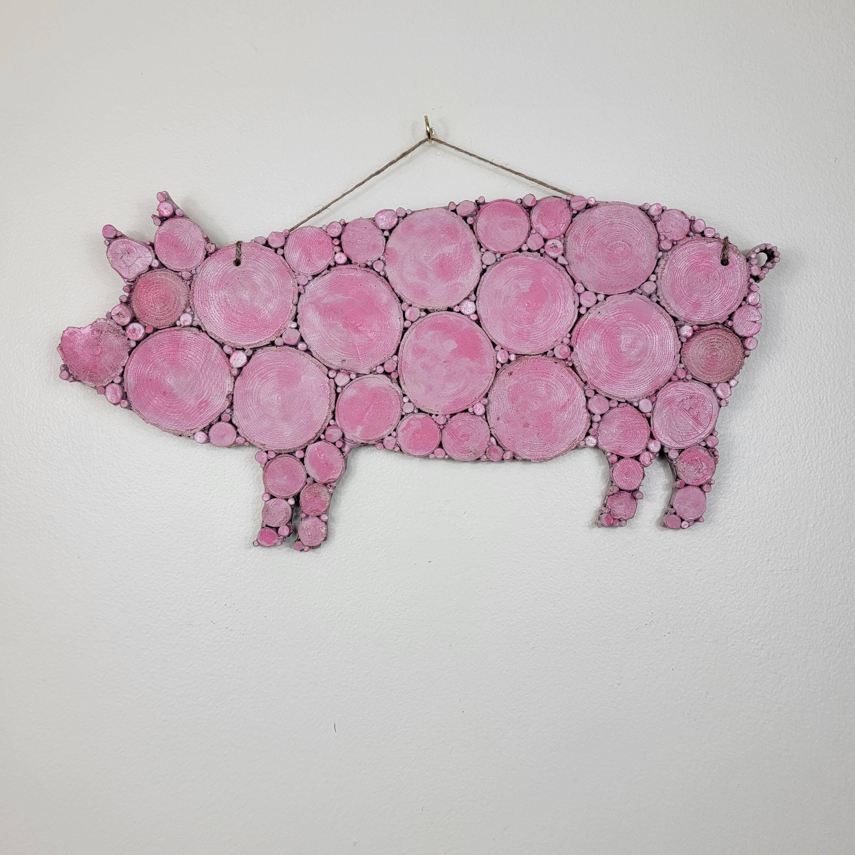 Products :: Pig Wooden Mosaic Wall Art with Birch Wood Backer in 2 ...