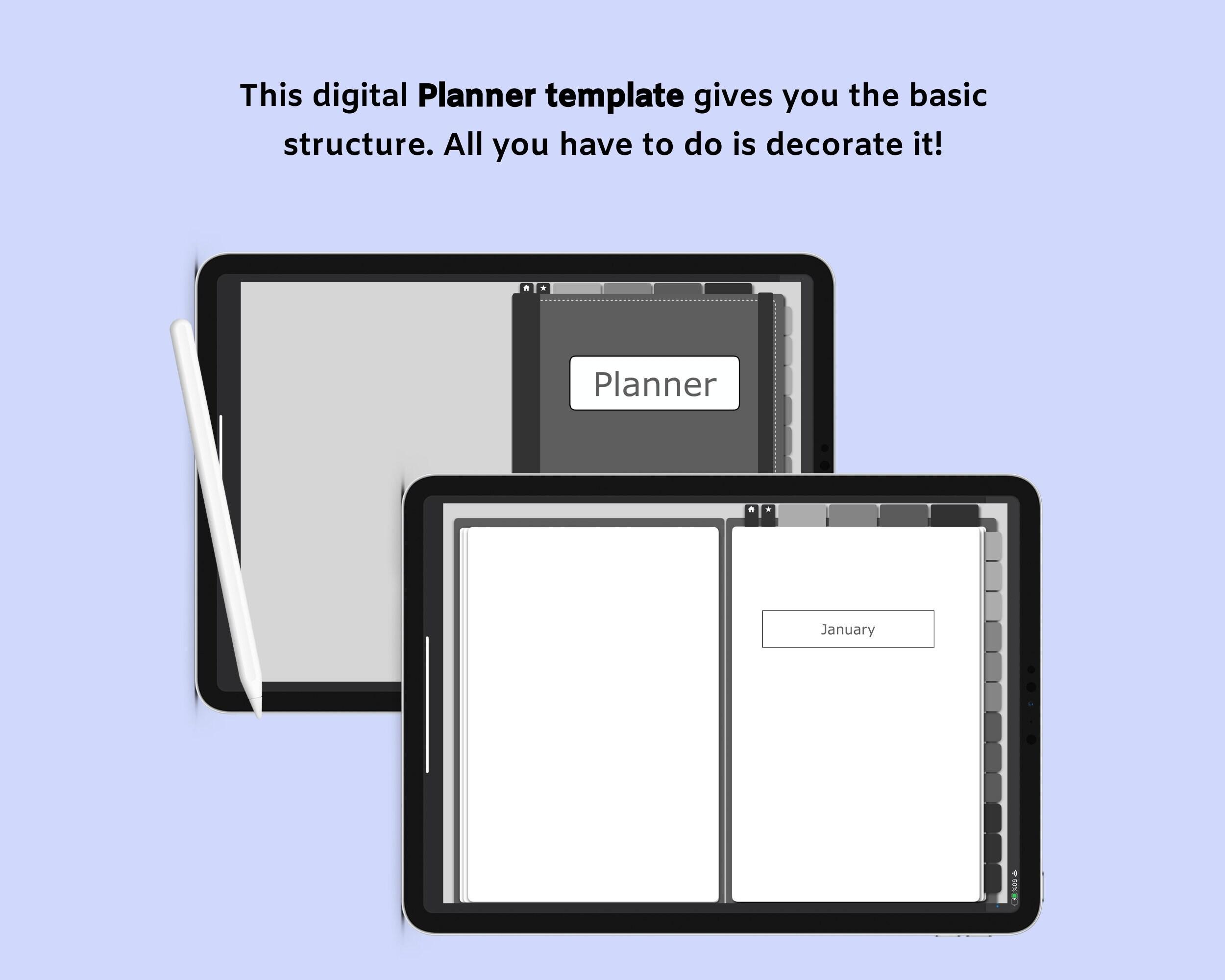 Editable Digital Planner Template - Commercial Use Template