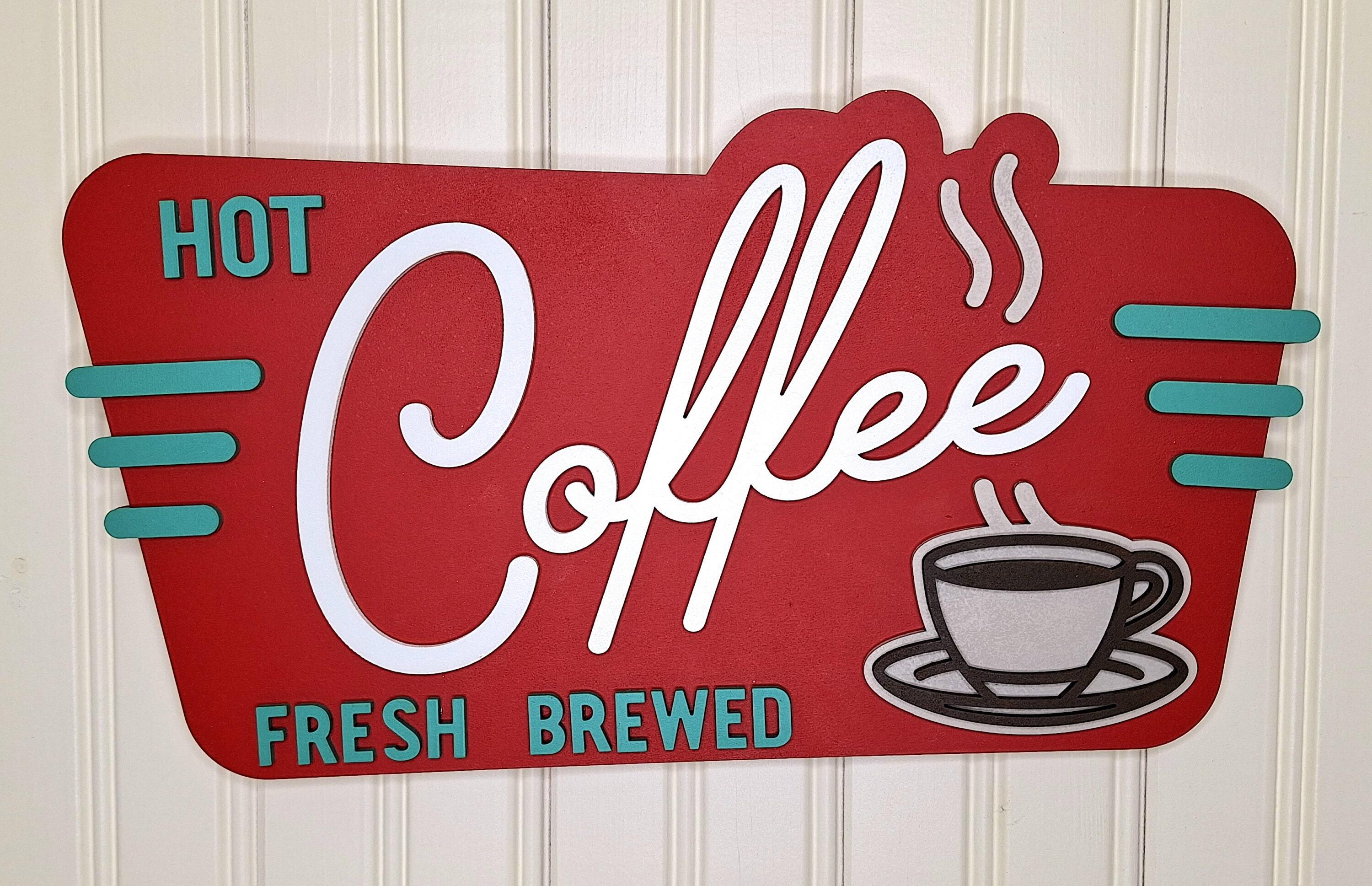 Products :: Mid Century Modern Retro Diner Coffee Shop Sign Mid-Century ...