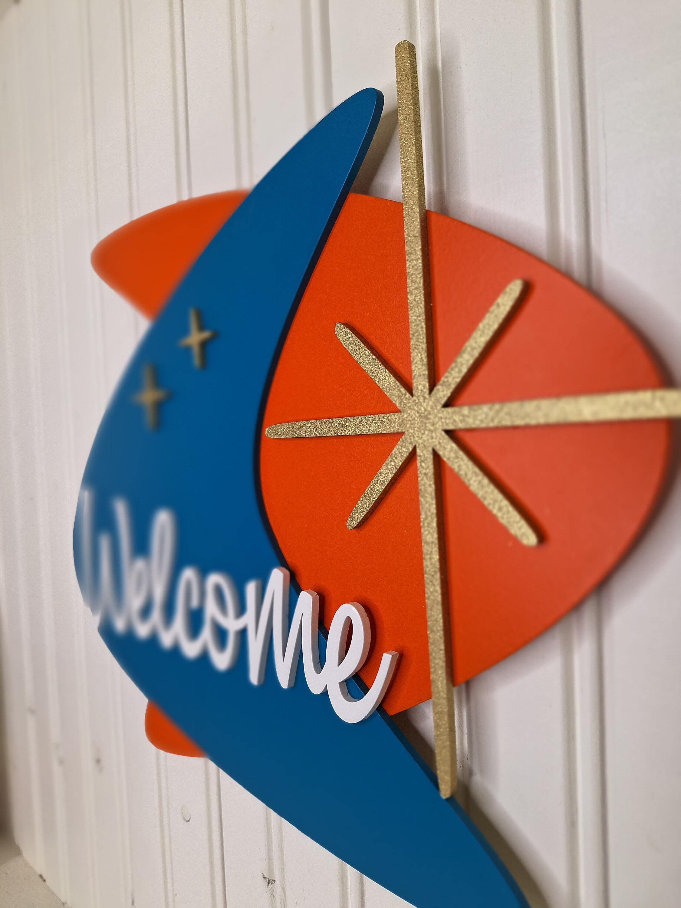 Home & Living :: Home Decor :: Mid-Century Modern Welcome Sign Atomic ...