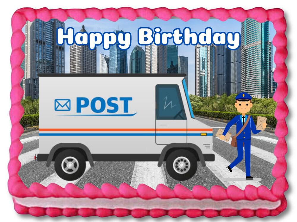 Products :: Mail Truck Postman Mailman Themed Boys Birthday Party Cake ...