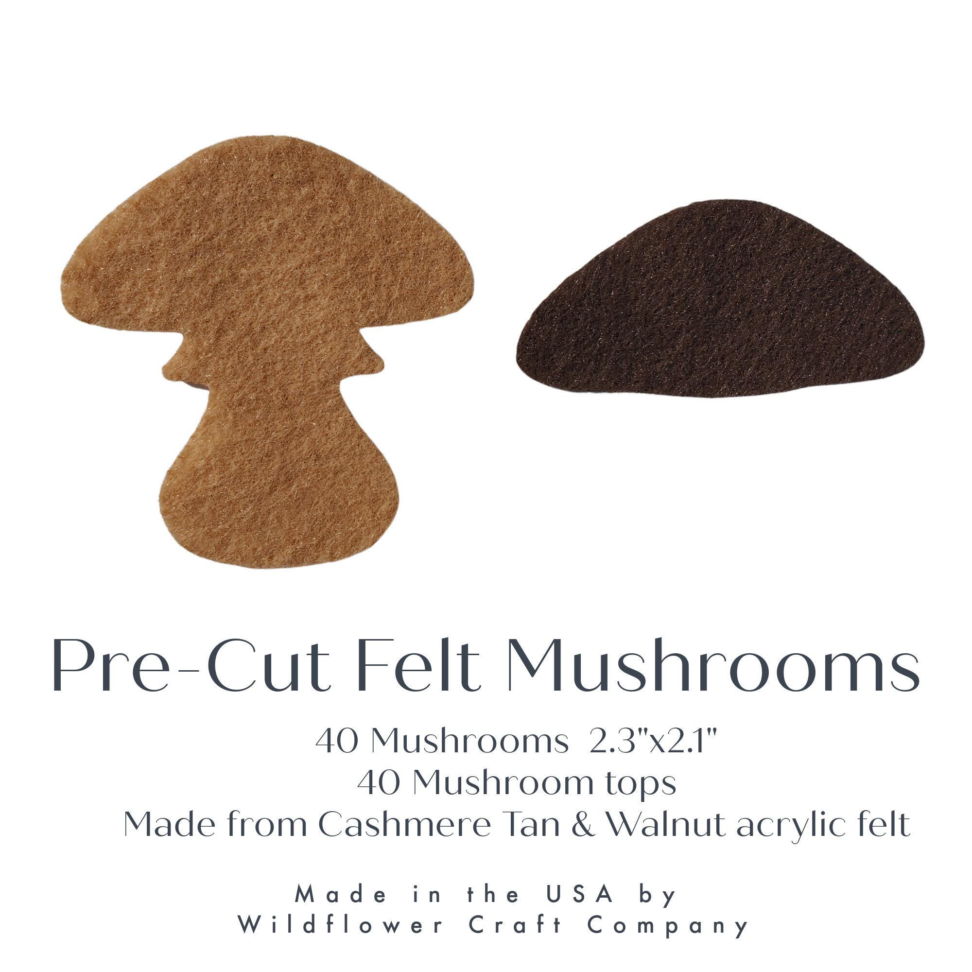 Handmade Supplies :: Felt Mushrooms 40 Pre-cut Toadstool Shapes for DIY ...