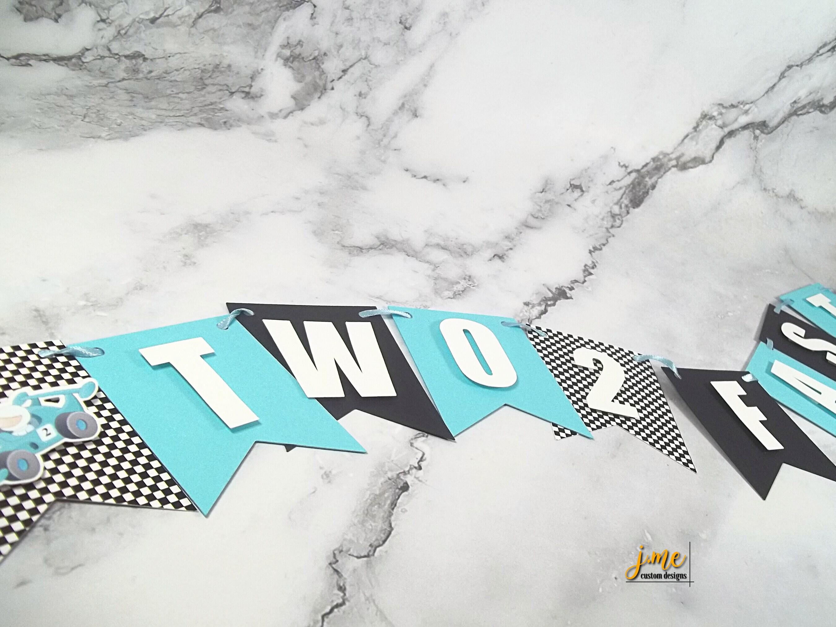 Products :: Birthday Banner Two Fast Race Car Second Birthday Party ...