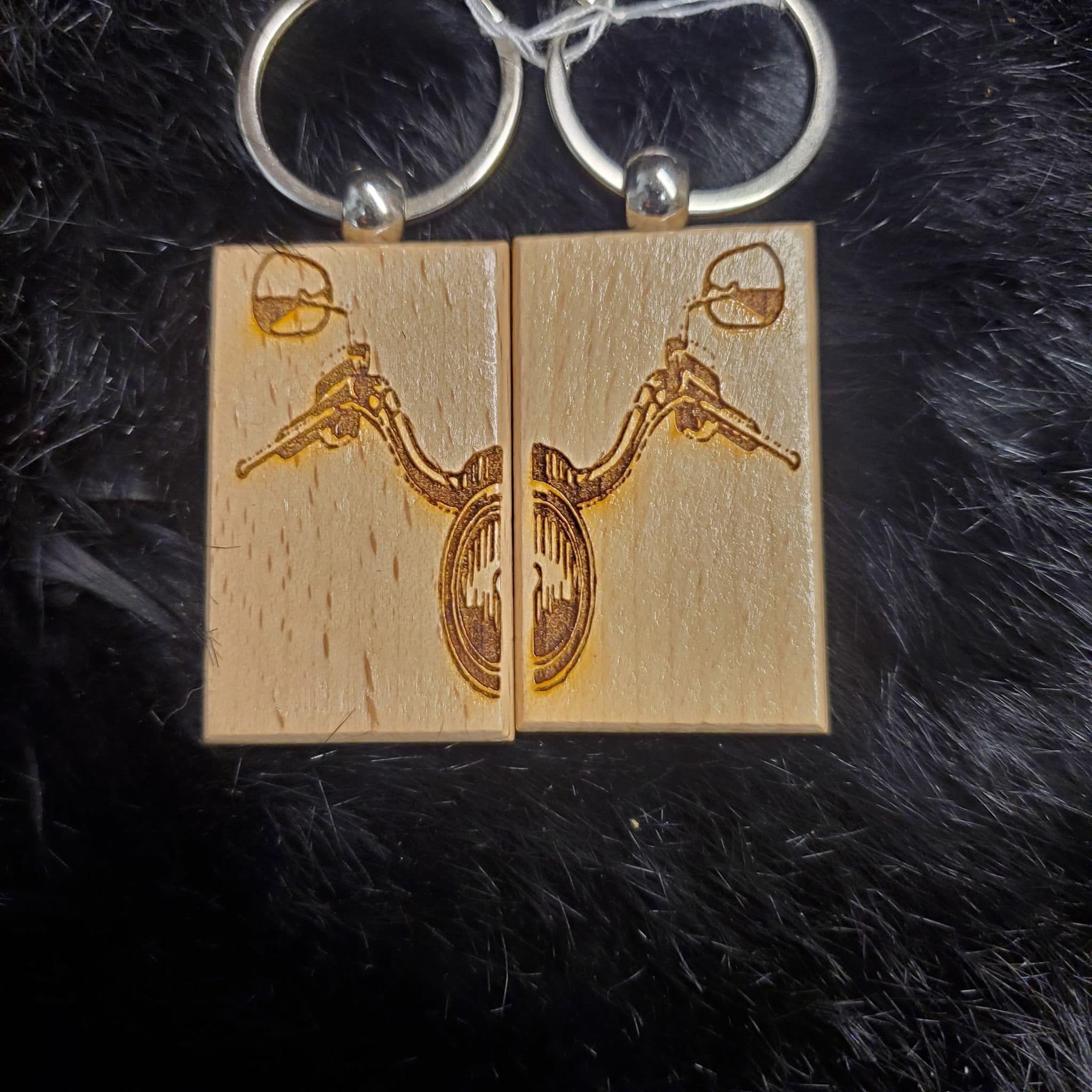 Products :: laser engraved ride or die motorcycle keychains