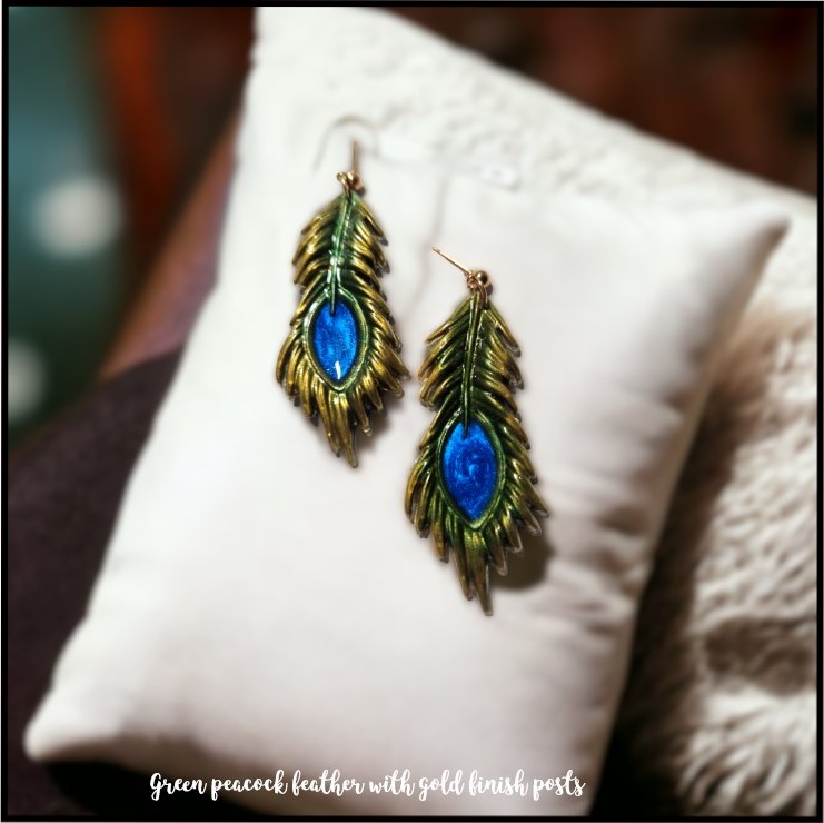 Jewelry Earrings Dangle And Drop Earrings Stunning Handcrafted Resin Peacock Dangle