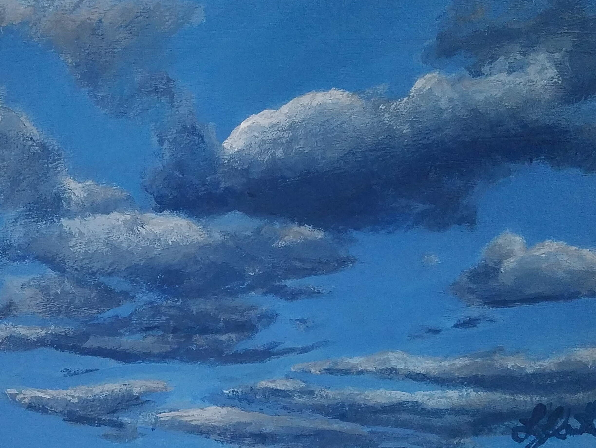 Fine Art & Collectibles :: Painting :: Acrylic :: Cloud Study 5 | 8x10 Acrylic Painting on Paper ...