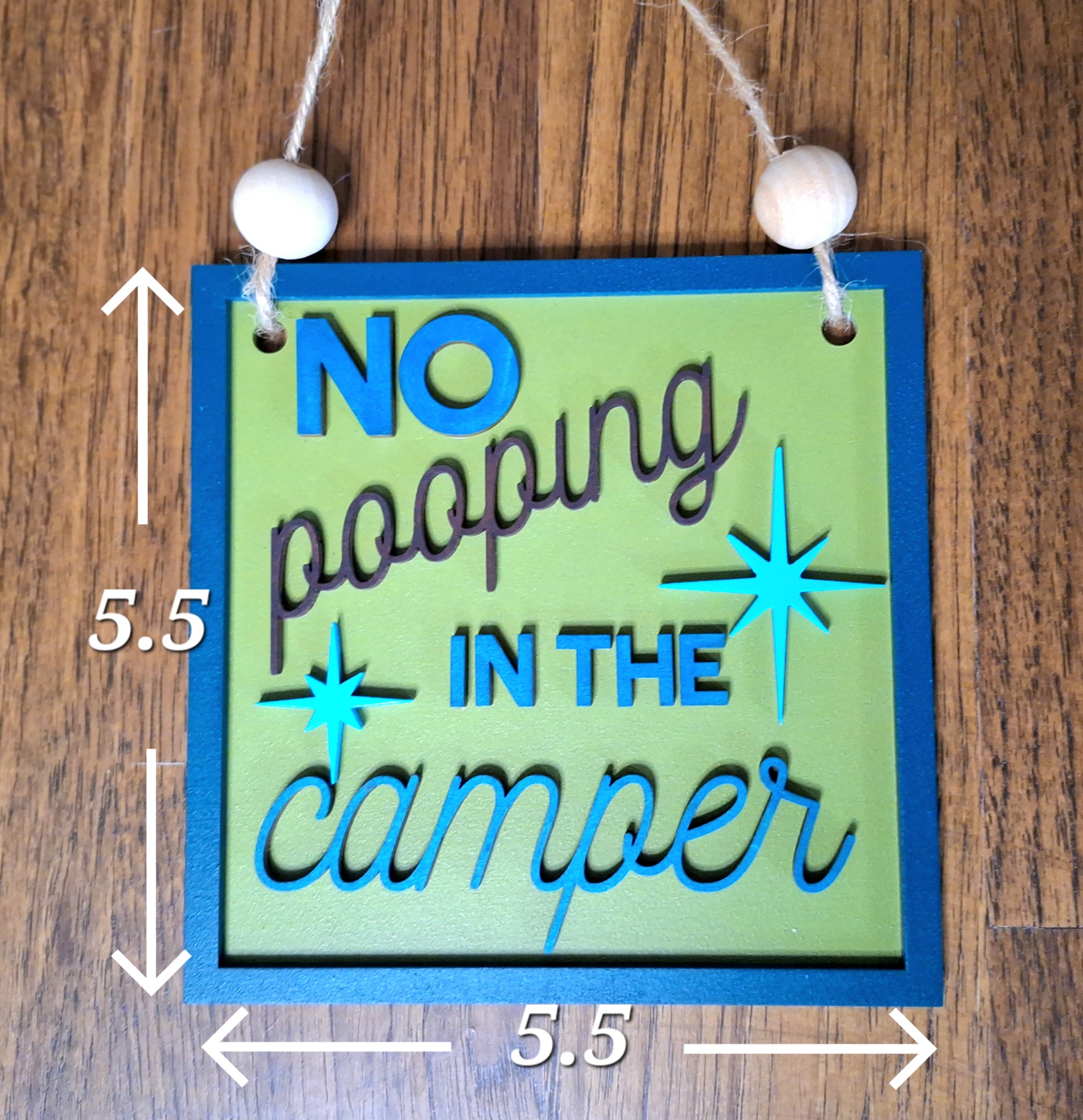 Home & Living :: Hilarious "No Pooping in the Camper" Sign | Bathroom ...