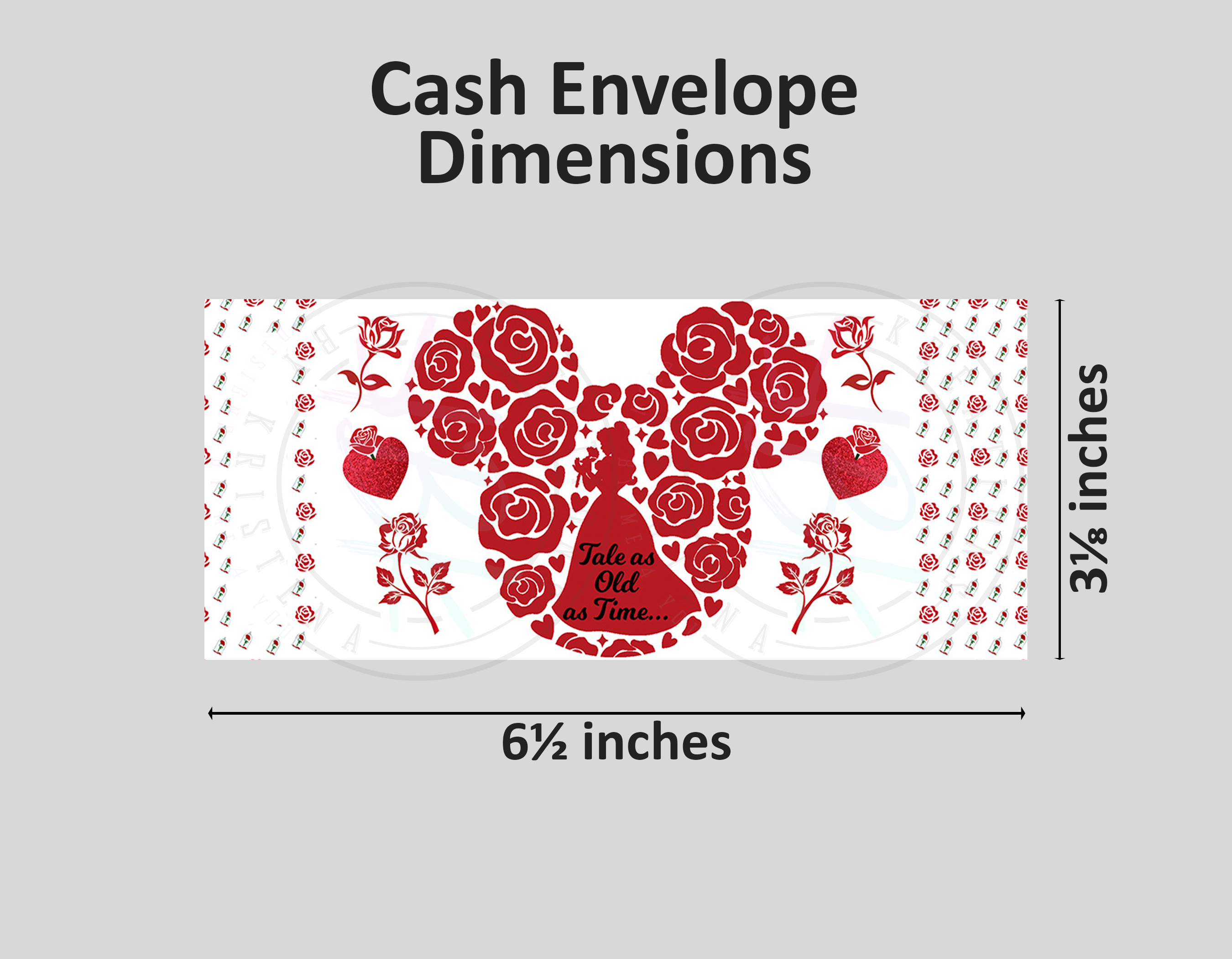 Beauty and the Beast Cash Envelope Dave Ramsey Cash Envelope