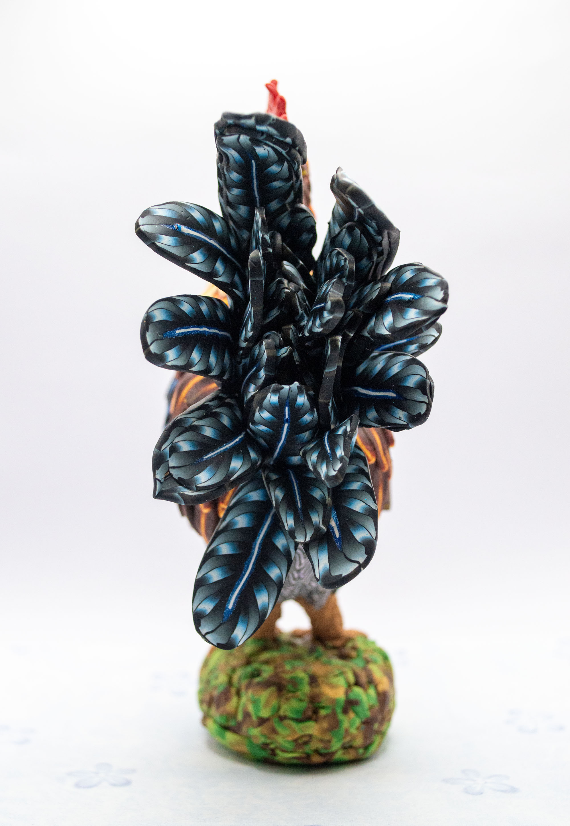 Art & Collectibles :: Sculpture :: Rooster Sculpture, Blue Rooster Clay ...