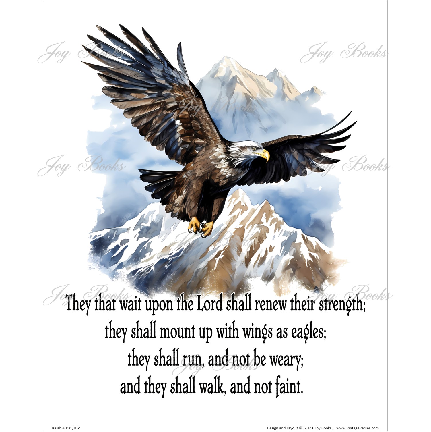 Isaiah 40:31 Vintage Verses Christian Wall Art Digital Download