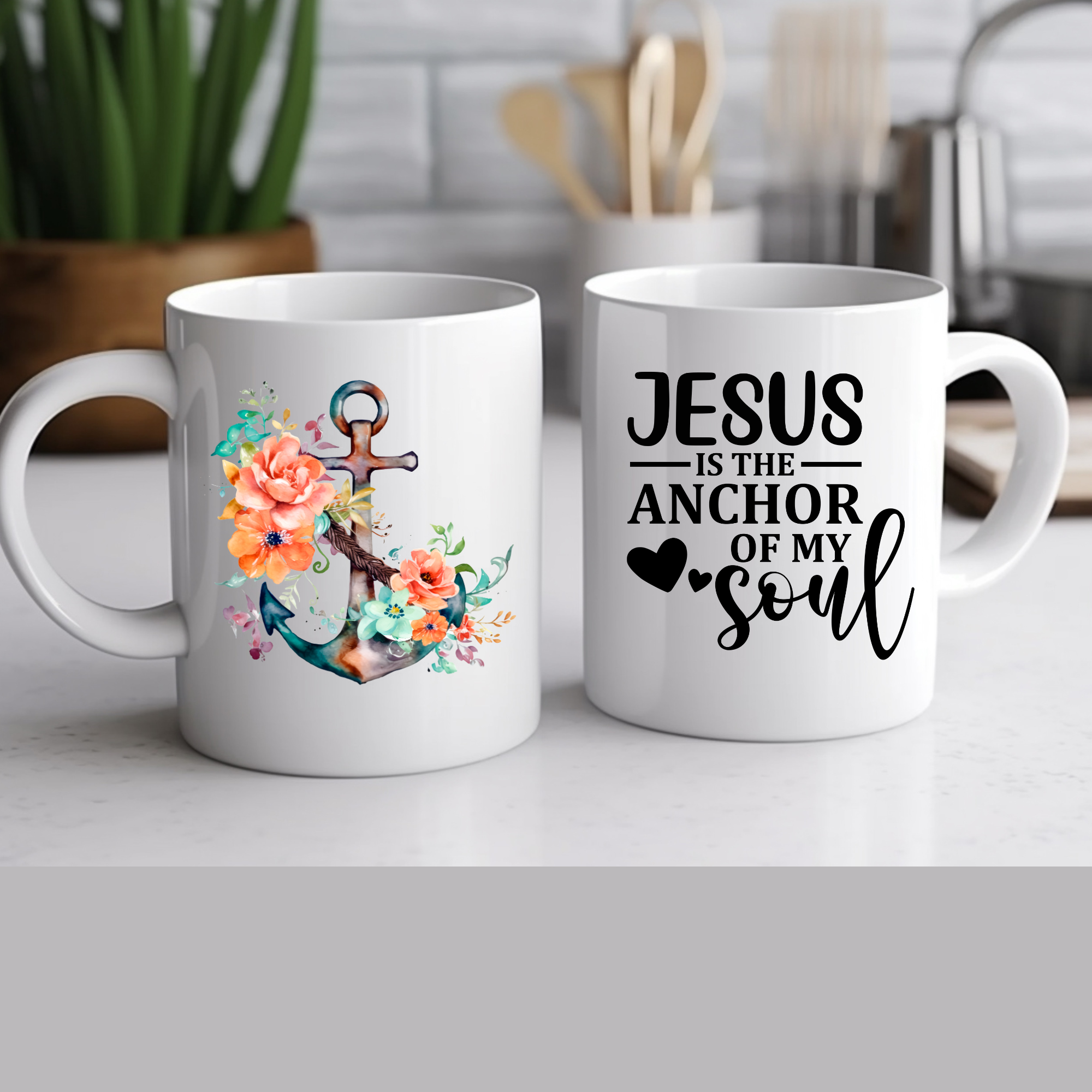 Personalized Anchor with Scripture Mug