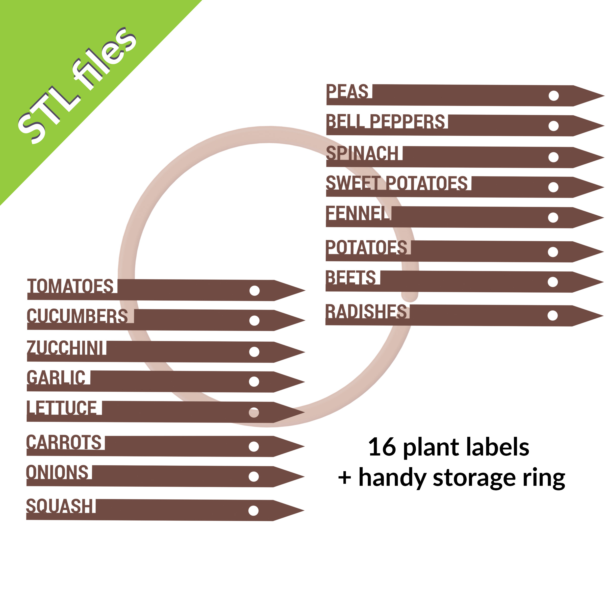 Home & Living :: Outdoor & Garden :: Garden plant markers, VEGETABLES ...