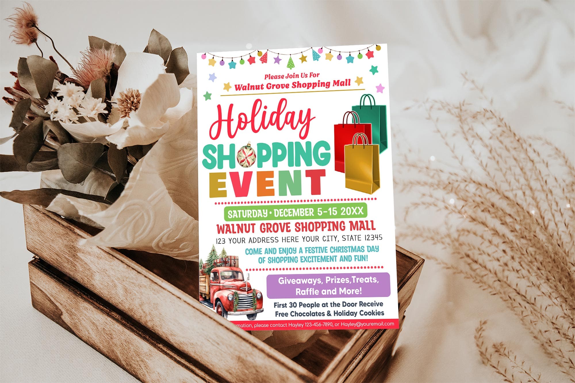 Holiday Shopping Event Pop-Up Flyer Printable Template