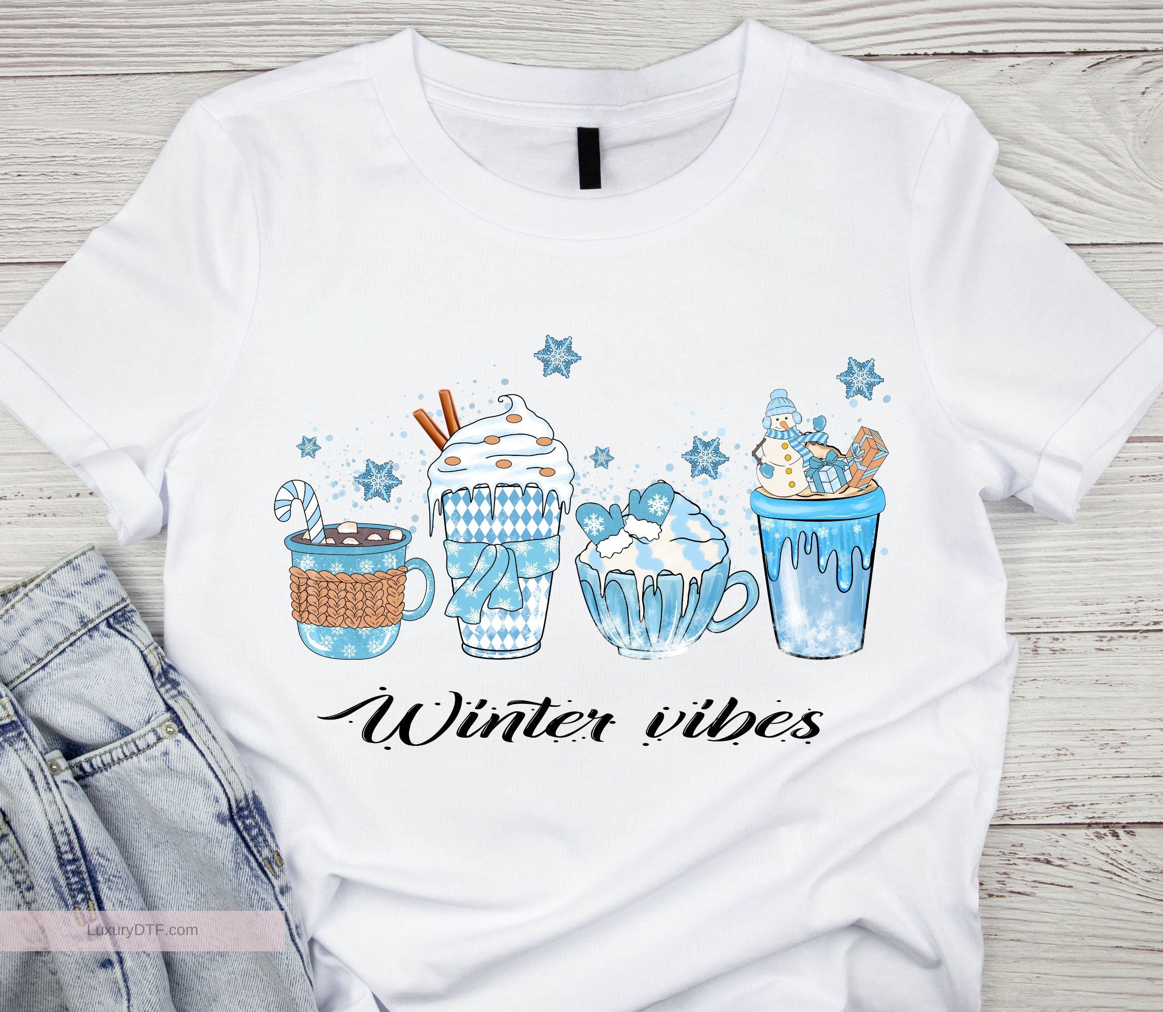 Custom DTF prints, winter vibes transfers, winter transfers, winter ...