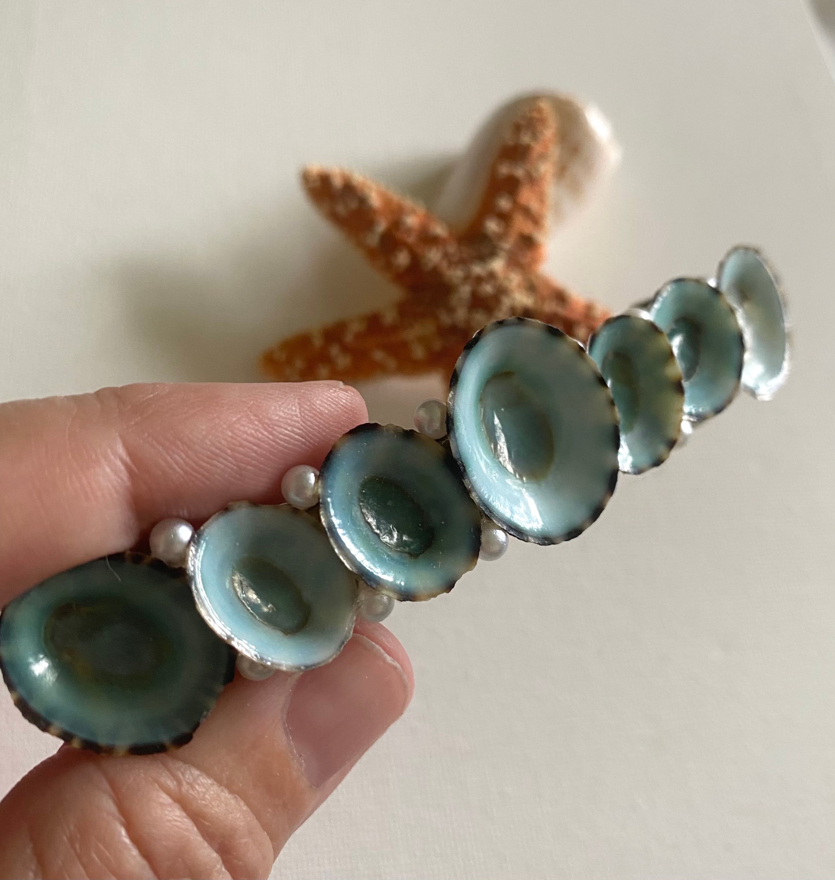 Products :: Natural Limpet Shells Barrette with Pearls, Embellished ...
