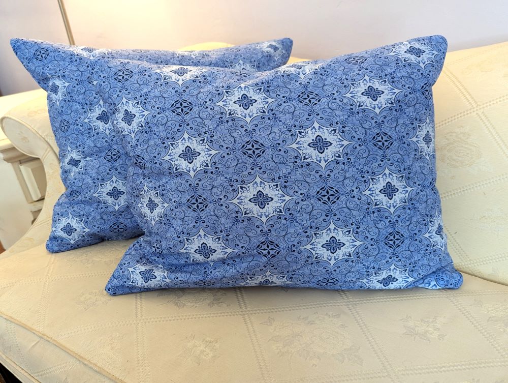 Stone Blue Throw Pillows Set 20 inch