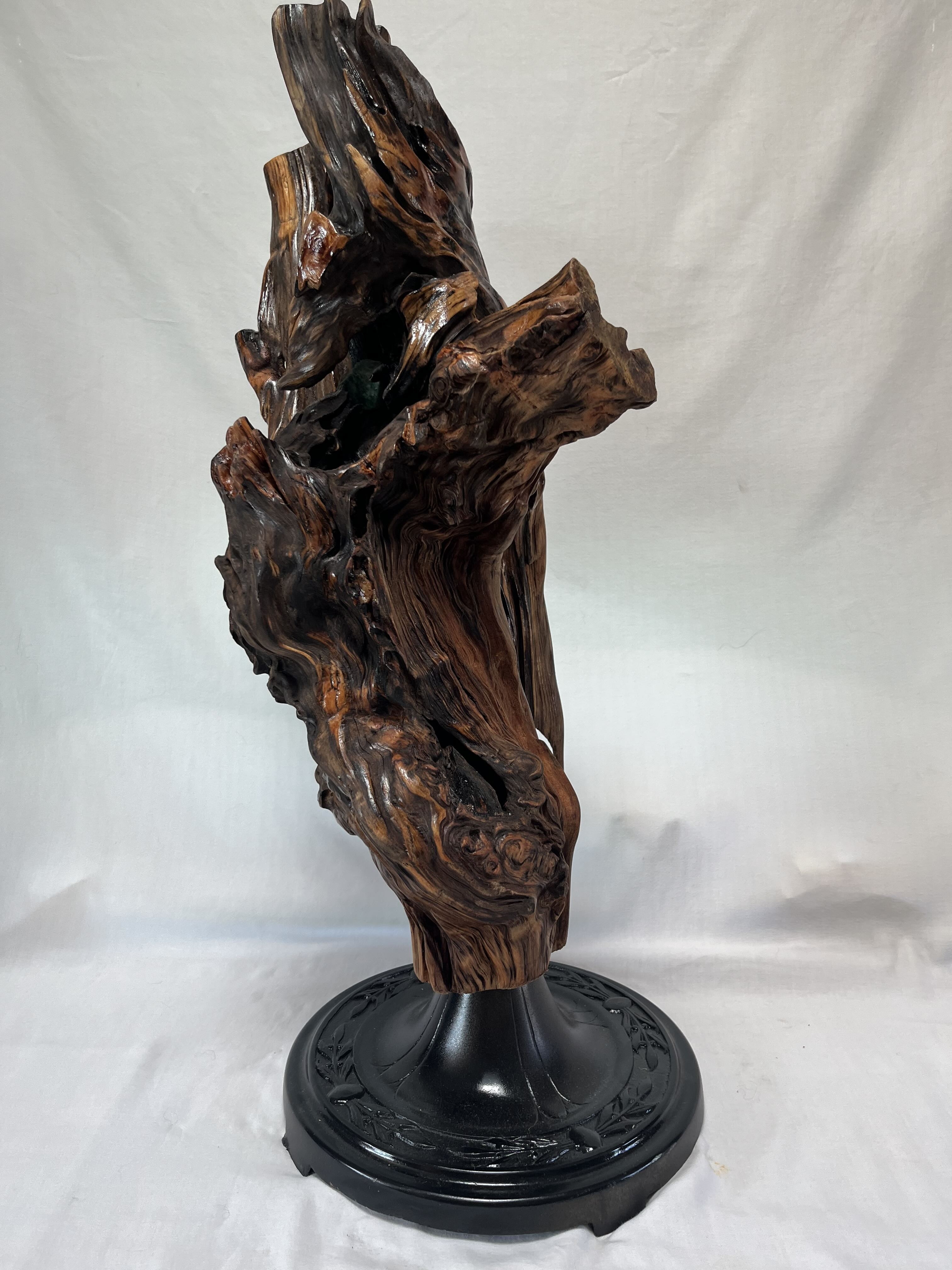 Hand-Shaped, Vintage Douglas Fir Root Nature Altar: ‘Root Heart’