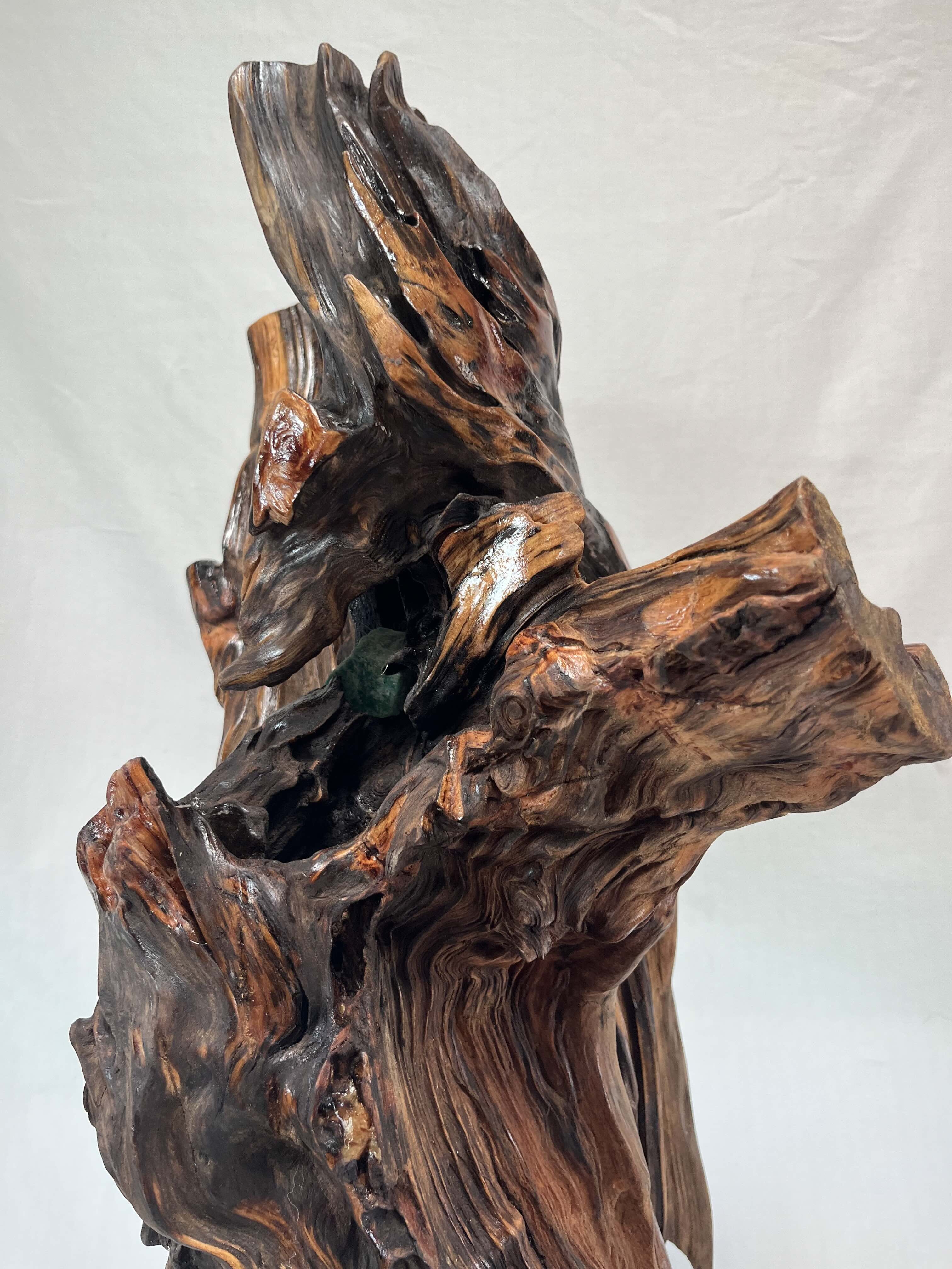 Hand-Shaped, Vintage Douglas Fir Root Nature Altar: ‘Root Heart’