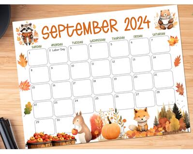 Simple September 2024 Minimalist Calendar Printable