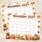 Whimsical November Calendar