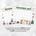 Retro December Calendar with Cute Style