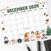 Retro December Calendar with Cute Style
