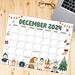 Retro December Calendar with Cute Style